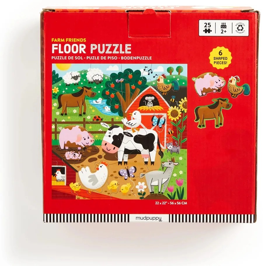 Mudpuppy Podlahové puzzle Kamarádi z farmy 25 dílků