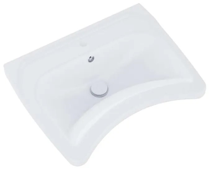 Ravak Safe - Umyvadlo bezbariérové 60x49 cm, s přepadem, otvor pro baterii, bílá XJX01160006