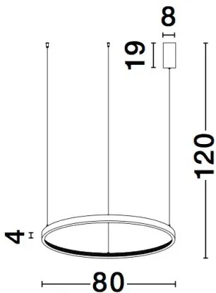 LED lustr Preston 80 černé