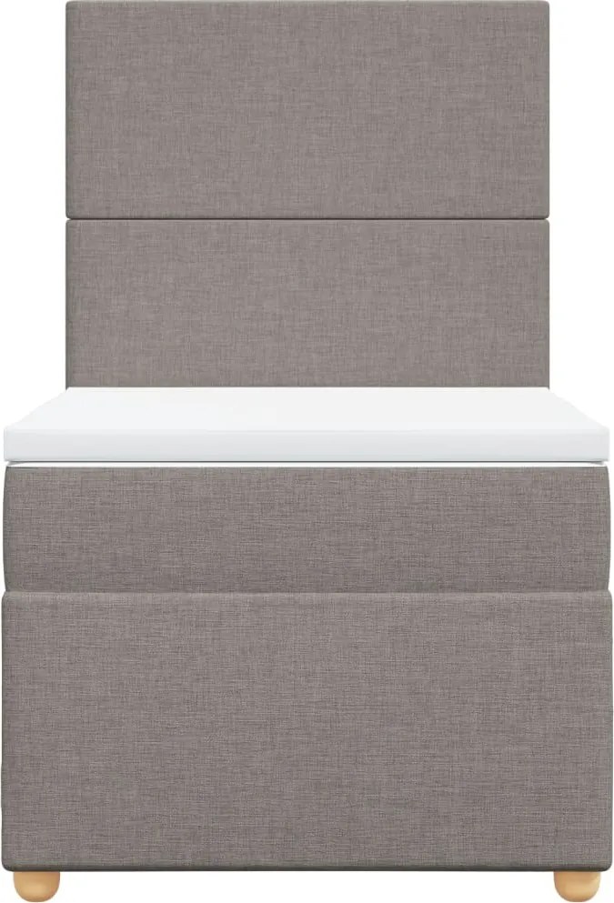 Box spring postel s matrací taupe 100 x 200 cm textil 3291188