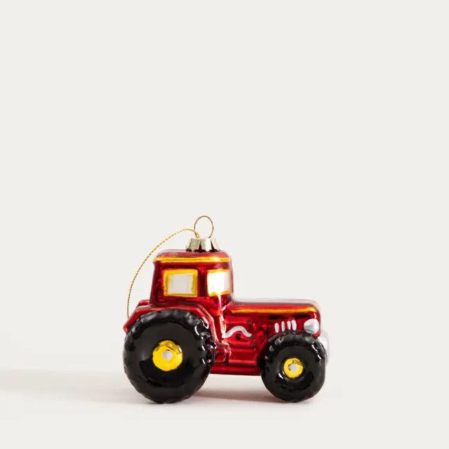 Závěsná vánoční dekorace GLASSO traktor 751974