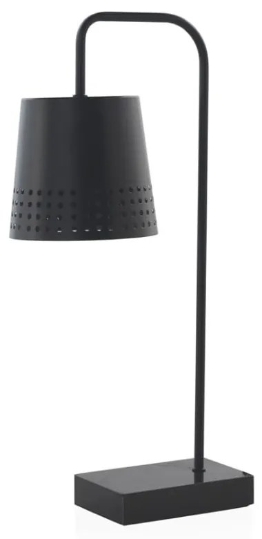 Černá stolní lampa s mramorovým podstavcem Geese, výška 48 cm