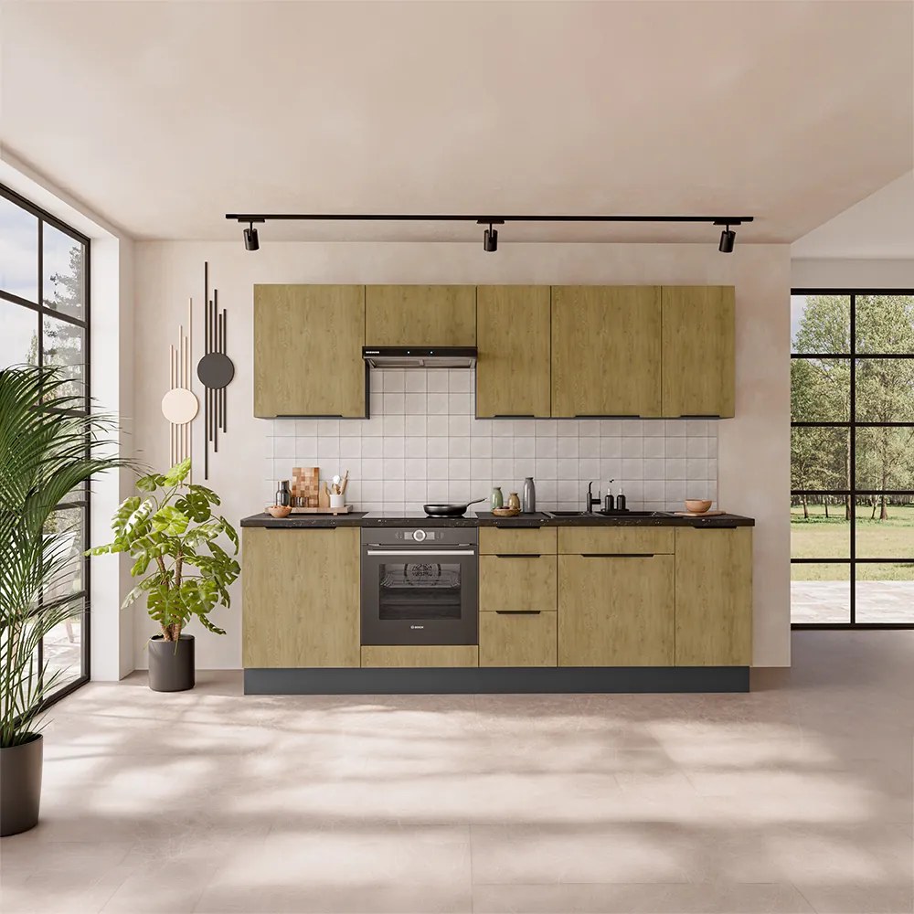 CREMONA ac | dolní skříňka 80 ZL 1S dřezová | 80 cm | PREMIUM BOX | antracit/cremona