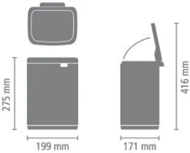 Brabantia BO odpadkový koš 4L černá