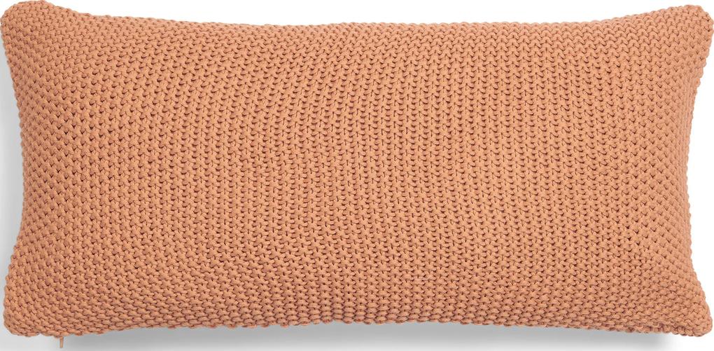 Polštář Nordic Knit z organické bavlny 30 x 60 cm pískový