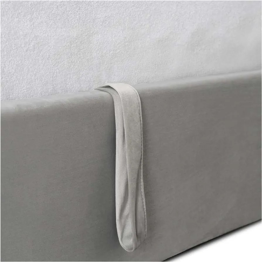 Postel Aledi Velvet 160 x 200 cm, krémová