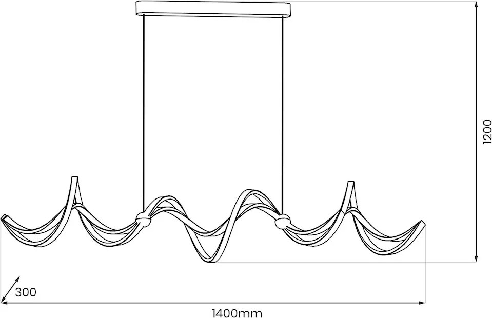 Závěsné LED svítidlo Colia, 1x LED 55w, 4000k, b/g