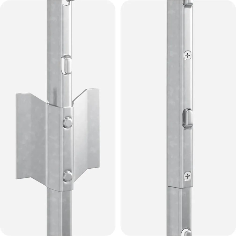 Zabudovaný plotový sloupek 22 ks Stříbrná 140 cm 3335954