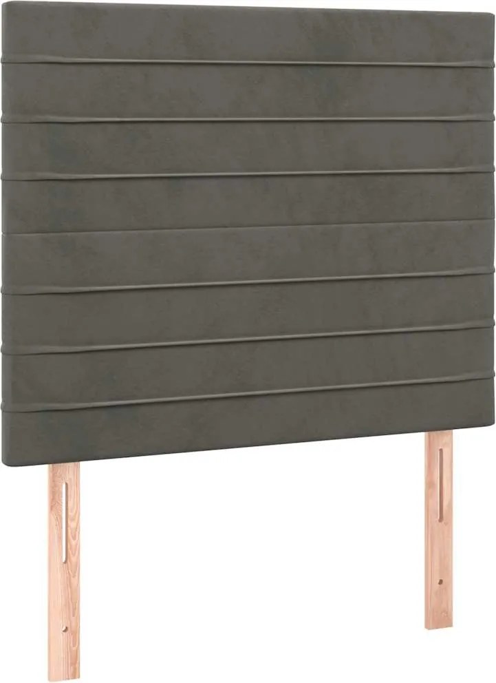 Box spring postel s matrací tmavě šedá 90x200 cm samet 3132718