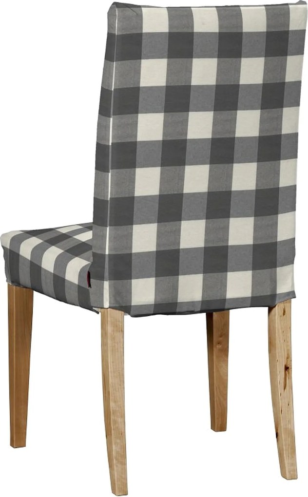 Potah na židli IKEA Henriksdal, krátký barva šedá látka vzorované