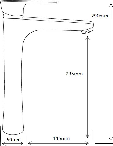 Mexen AXEL - VYSOKÁ BATERIE UMYVADLOVÁ, Černá, 73810-70