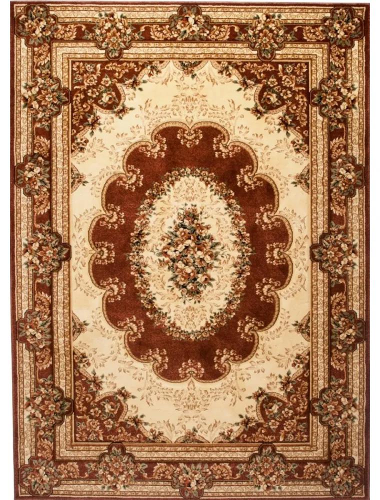 Kusový koberec klasický vzor hnědý 180x260cm
