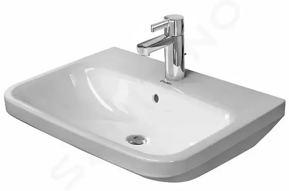 DURAVIT - DuraStyle Umyvadlo 550x440 mm, s přepadem, s otvorem pro baterii, WonderGliss, bílá (23195500001)