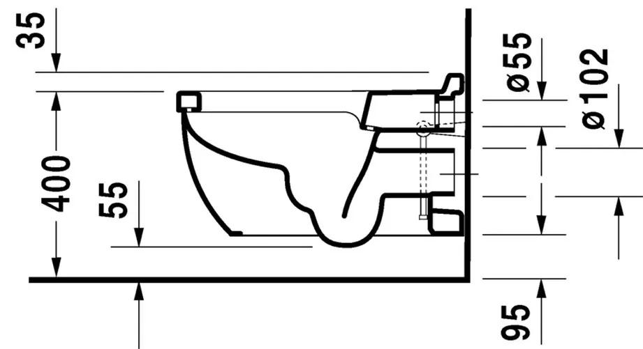 Duravit Starck 3 - závěsné WC se skrytými přípoji 2226590000