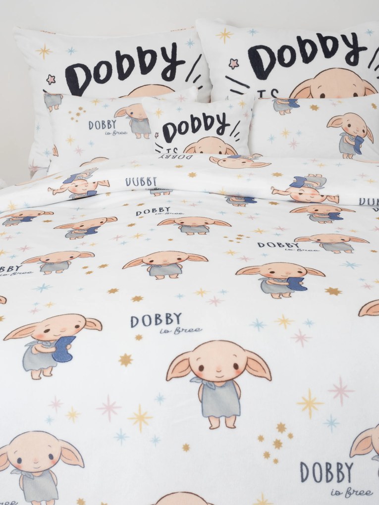 MK Lůžkoviny Prodloužené mikroplyšové povlečení Harry Potter - Tiny Dobby 140 × 220 cm, 70 x 90 cm