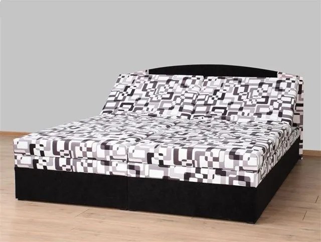 Polohovací dvoulůžková postel Izabela 180 cm, černá