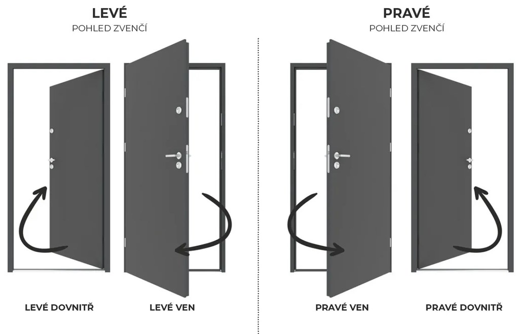 Hliníkové vchodové dveře FM Turen Premium P90 M212 černá RAL9005 Orientace dveří: Levé, otevírání dovnitř, Standardní rozměr dveří včetně rámu: 100 cm x 200 cm - vnější rozměr rámu