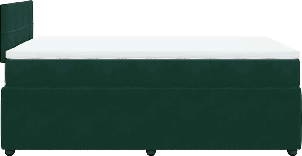 Box spring postel s matrací tmavě zelená 120x190 cm samet 3289989