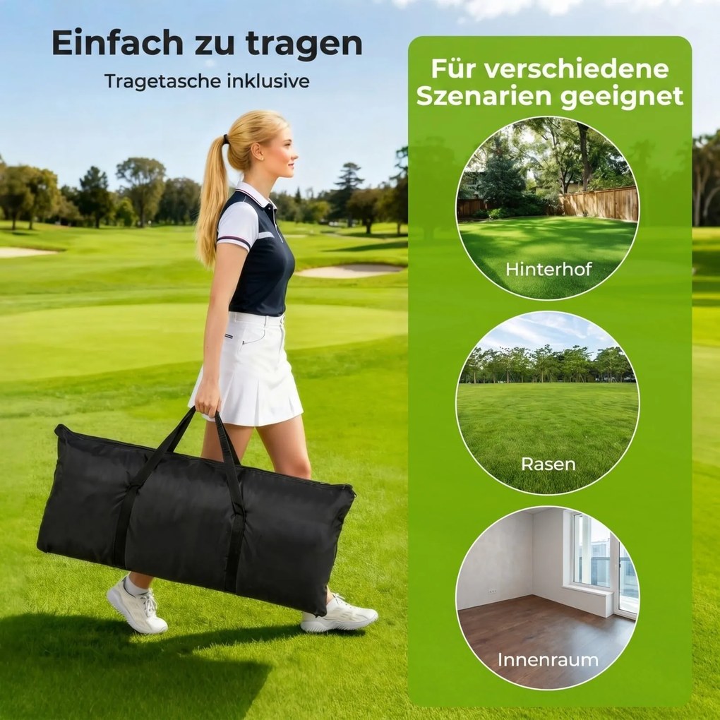 Costway Golfová síť Golfová tréninková síť s terčem – 326 × 305 × 225 cm