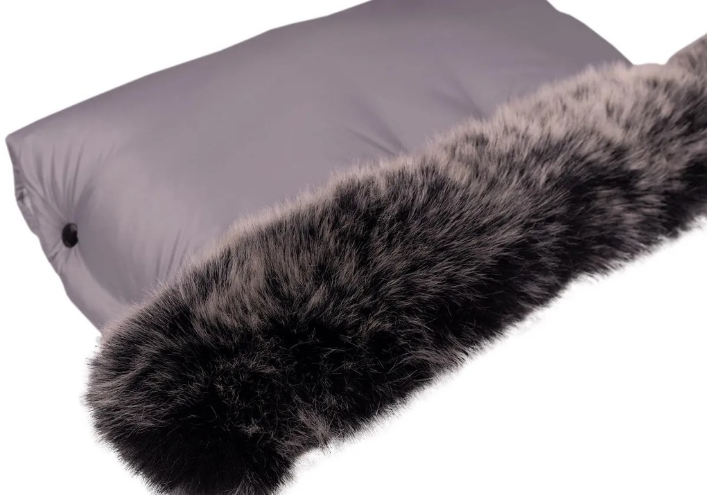 Inf Rukávník na kočárek FLUFFY – hřejivý, nepromokavý a větruodolný - šedá