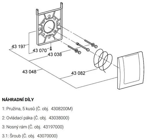 Grohe Splachovací tlačítko, alpská bílá, G43048SH0