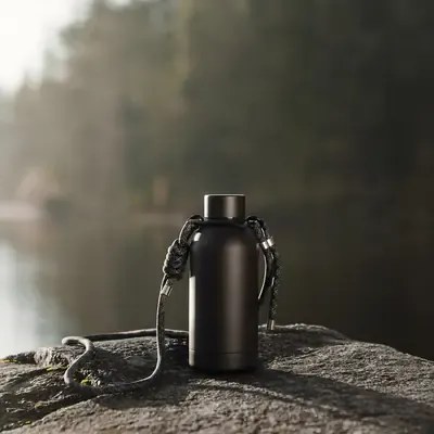 Vinga Parks černá / Termoláhev / 400 ml / nerezová ocel / ramenní popr