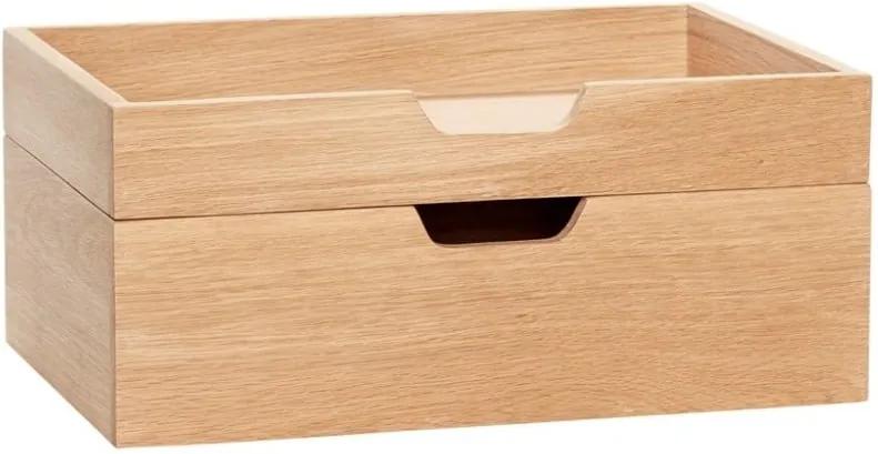 2dílný dřevěný úložný box Hübsch Ansgar