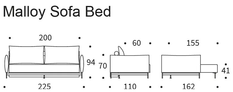 Béžová rozkládací pohovka 230 cm Malloy wood – Innovation