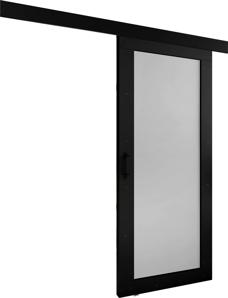 Posuvné dveře s krycí lištou ADIO 2 černý + bílý 90