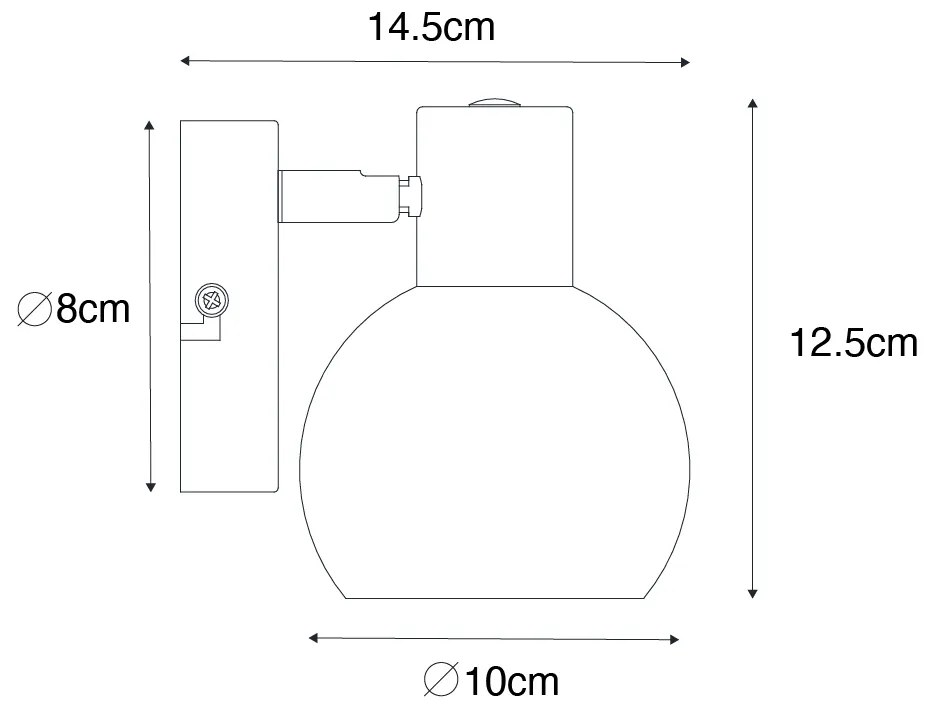 Art Deco bodové světlo zlaté se zeleným sklem - Vidro