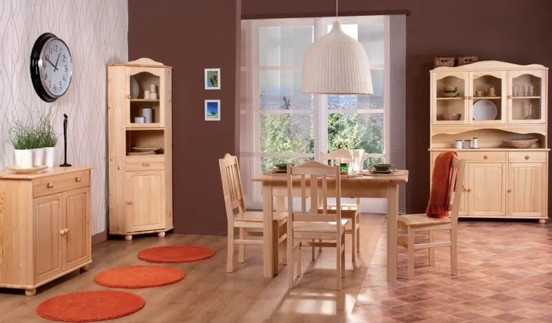 Casarredo - Komfort nábytek Kredenc WK-104 masiv | barva: bez moření borovice