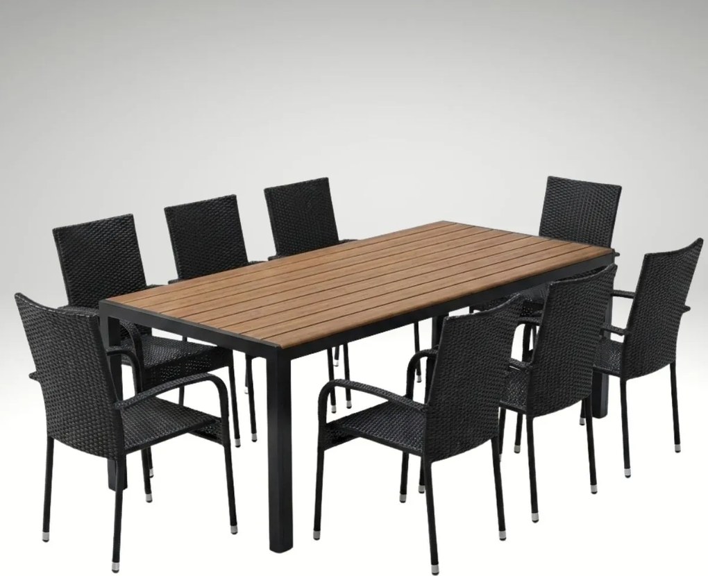 Vikio Zahradní set 190x90 pro 8 osob přírodní DT278-190P2