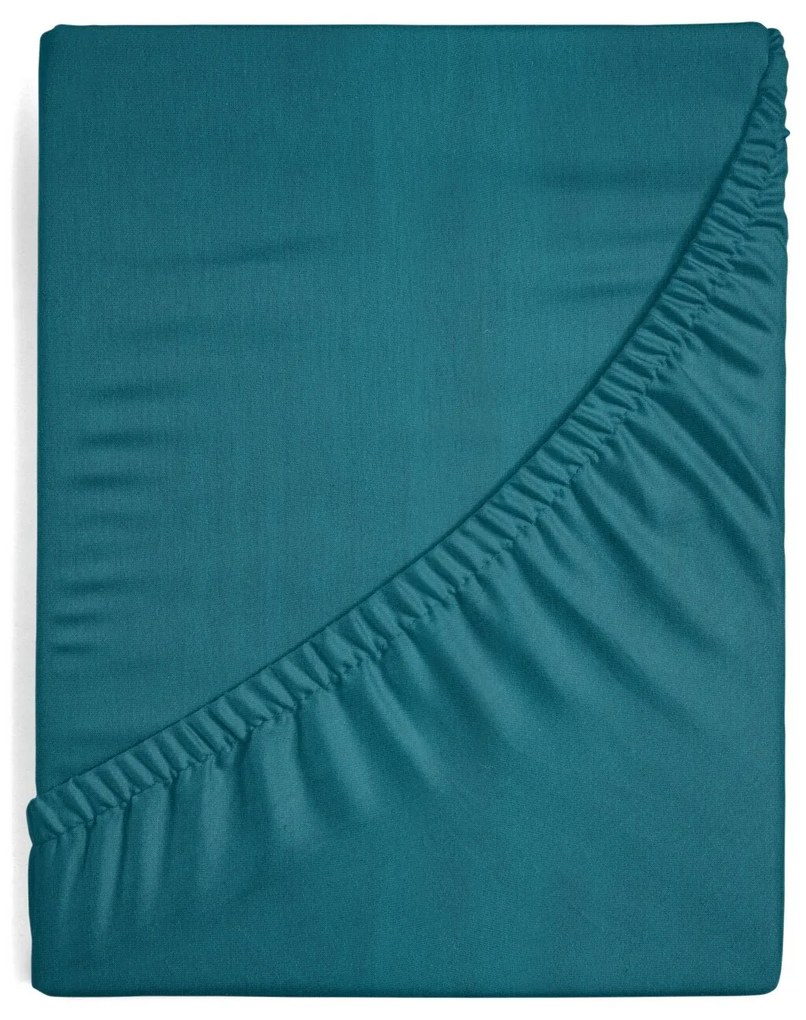 ELASTICKÉ JERSEY PROSTĚRADLO 160X200 CM, VÝŠKA 30 CM TYRKYSOVÁ