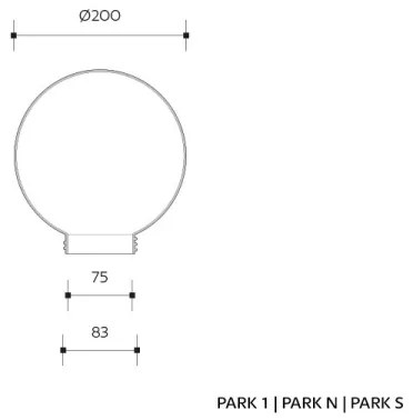 Náhradní stínidlo k nástěnnému svítidlu PARK E27 pr. 20 cm kouřová prizmatická