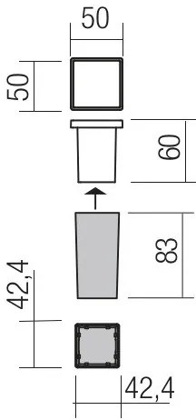 Redo 90040 - LED Venkovní zápustné svítidlo INCAS LED/2,3W/230V IP65