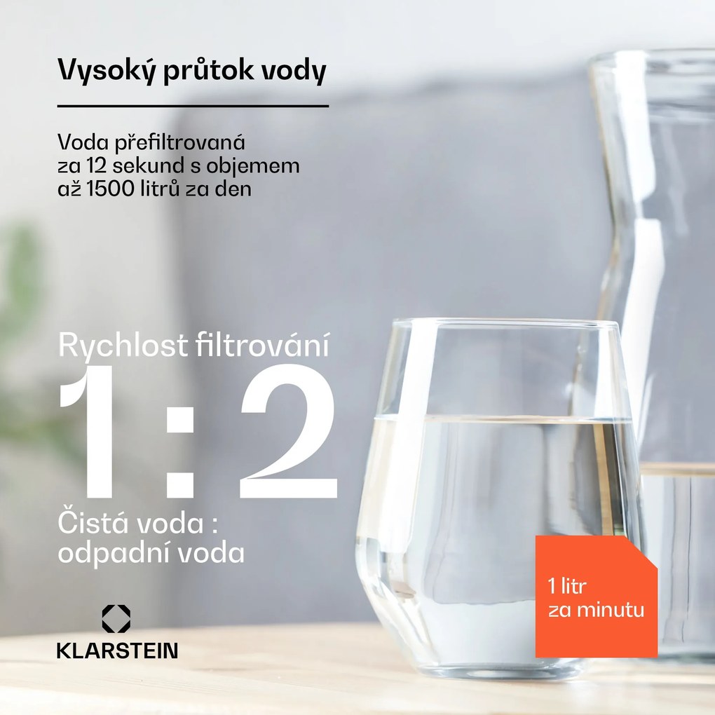 Klarstein PureLine 400, filtrační systém, reverzní osmóza, 400 GPD / 1500 l/d