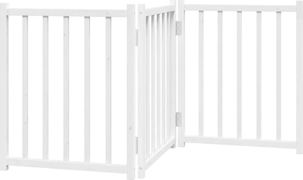 vidaXL Zábrana pro psy skládací 3 panely 150 cm masivní jedle [352276] Barva: hnědý dub