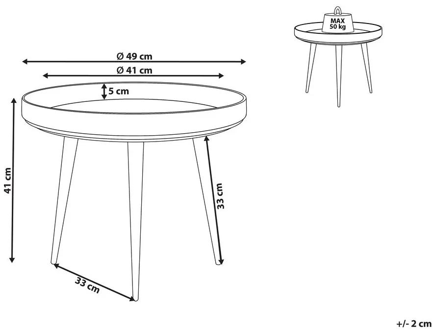 Konferenční stolek světlé dřevo s černou EDNA Beliani