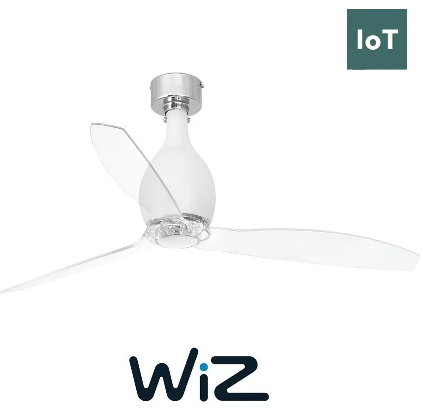 FARO MINI ETERFAN 32025WP 50,4“ matná bílá/transparentní Reverzní stropní ventilátor WiZ