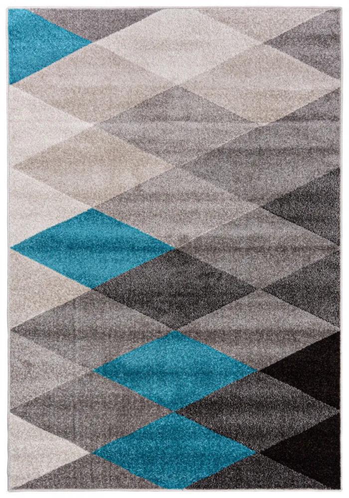 Kusový koberec Karo béžovo modrý, Velikosti 160x229cm | BIANO