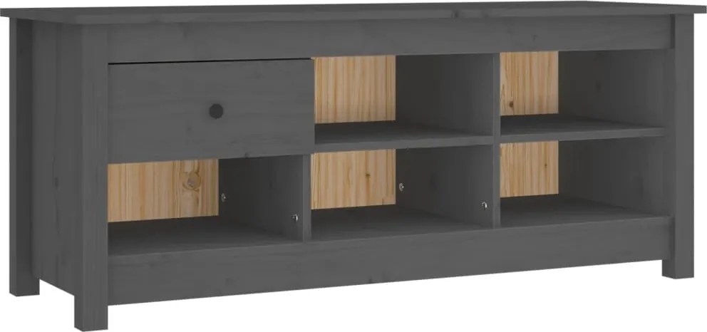 vidaXL Botník 110 x 38 x 45,5 cm masivní borovice [814594] Barva: Šedá