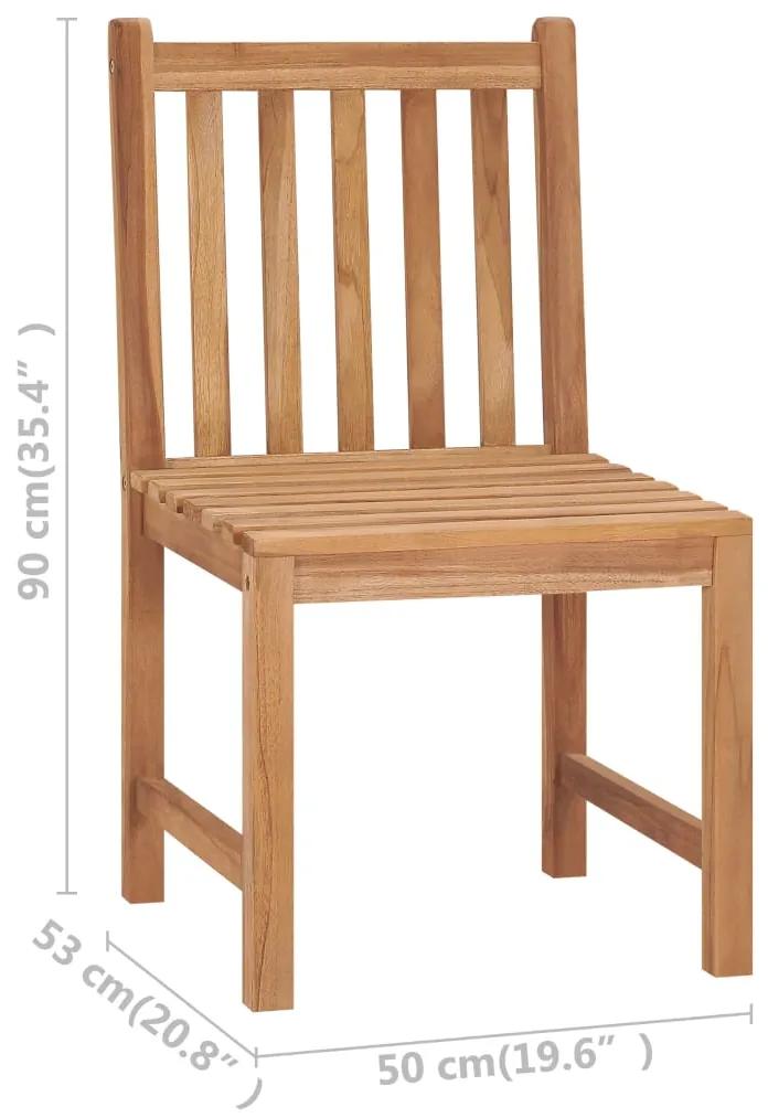 Zahradní židle 2 ks s poduškami masivní teakové dřevo,  3062931