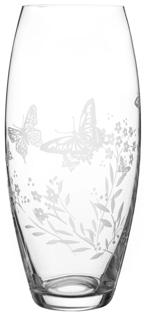 Diamante skleněná váza Butterfly Barrel 30 cm