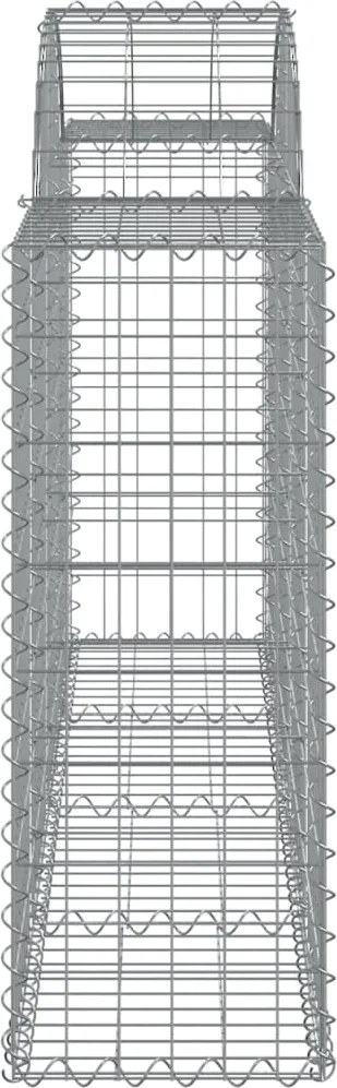 Klenuté gabionové koše 6 ks 200x30x80/100 cm pozinkované železo 3146093