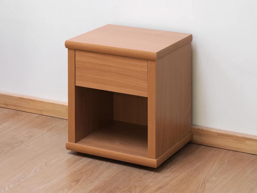 BMB Noční stolek úzký - imitace dřeva Dekor: Bílá