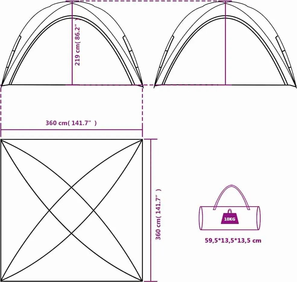 vidaXL Party stan nepromokavý [94373] Barva: Modrá