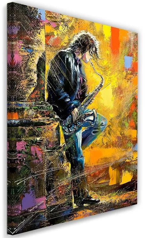 Gario Obraz na plátně Hudebník se saxofonem Rozměry: 40 x 60 cm