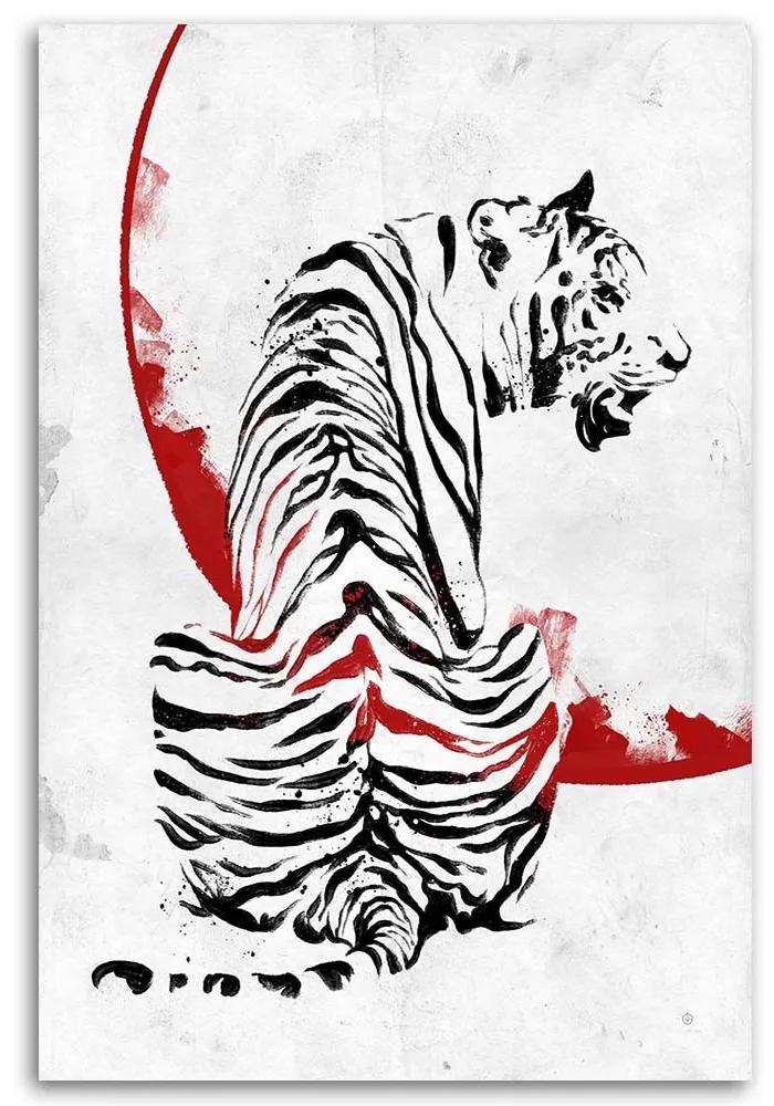 Gario Obraz na plátně Tygr na rudém nebi - Nikita Abakumov Rozměry: 40 x 60 cm