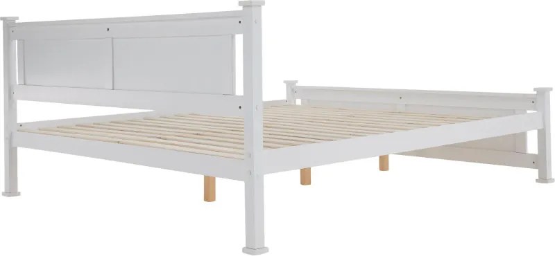 Postel s roštem 180x200, borovicové dřevo / bílá, LUCAS NEW Kondela 0000230731