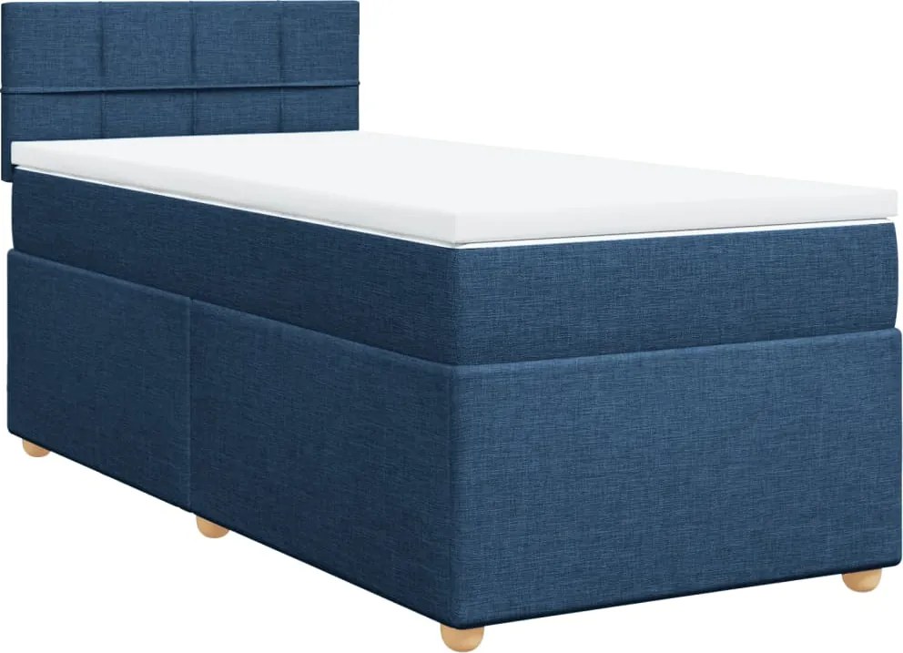 Box spring postel s matrací modrá 80x200 cm textil 3286513